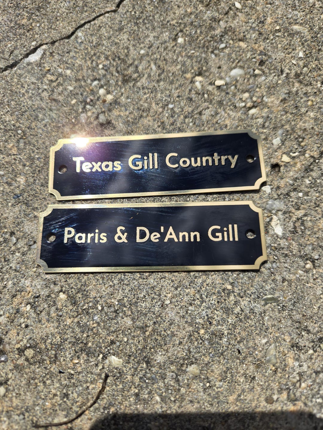 Personalized Name Plate Notched Corners & Screws, Happy Anniversary ...