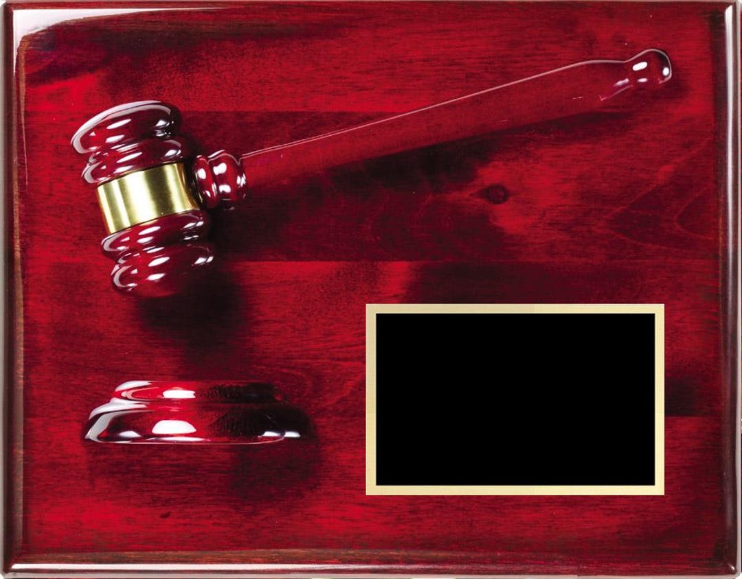 Beautiful Personalized Gavel Plaque, Law School Graduate, Judge Plaque ...
