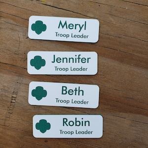 Girl Scout Name Tags Girl Scout Vest Name Badges W/ Magnet ID Tags ...