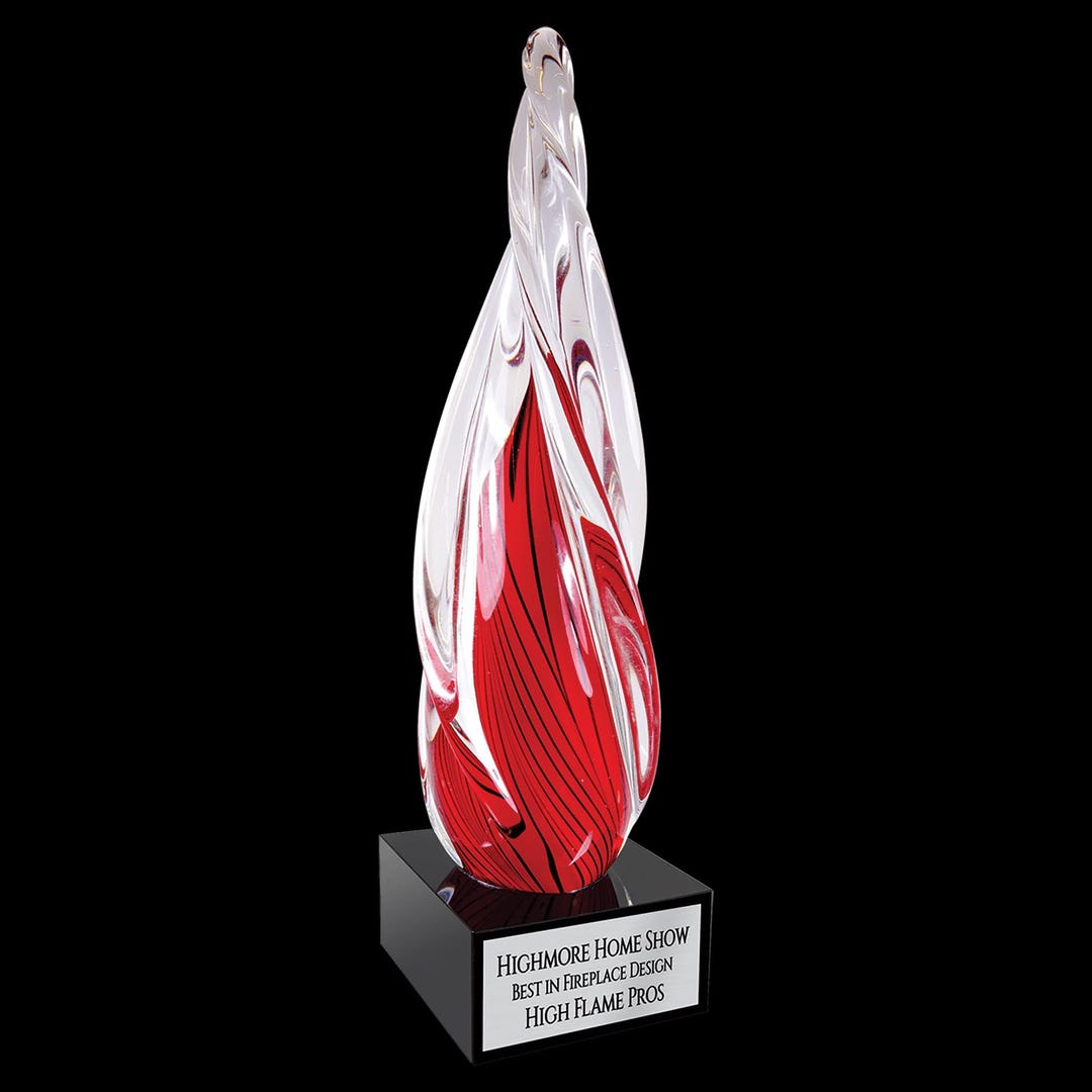 Personalized 12 Clear Fire Art Glass Sculpture, Christmas Gift, Mothers ...