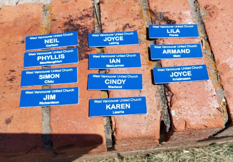 Set of 10 Employee Name Tags Office Name Badges With Magnet - Etsy