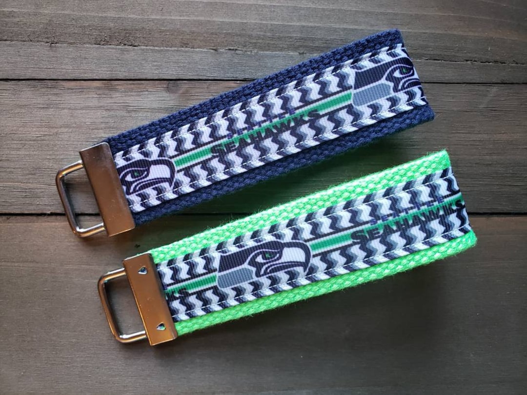 Seattle Seahawks Keychain / Wristlet / Ribbon Keychain / Ribbon Keyfob ...