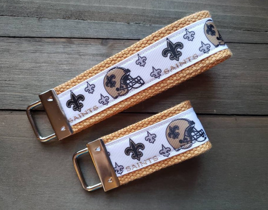 New Orleans Saints Keychain / Ribbon Keychain / Ribbon Keyfob / Teacher ...