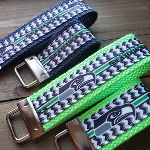 Seattle Seahawks Keychain / Wristlet / Ribbon Keychain / Ribbon Keyfob ...