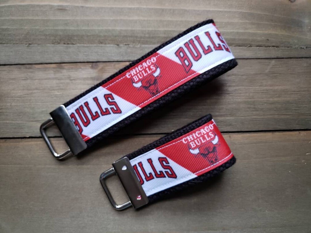 Chicago Bulls Keychain / Wristlet / Ribbon Keychain / Ribbon Keyfob ...