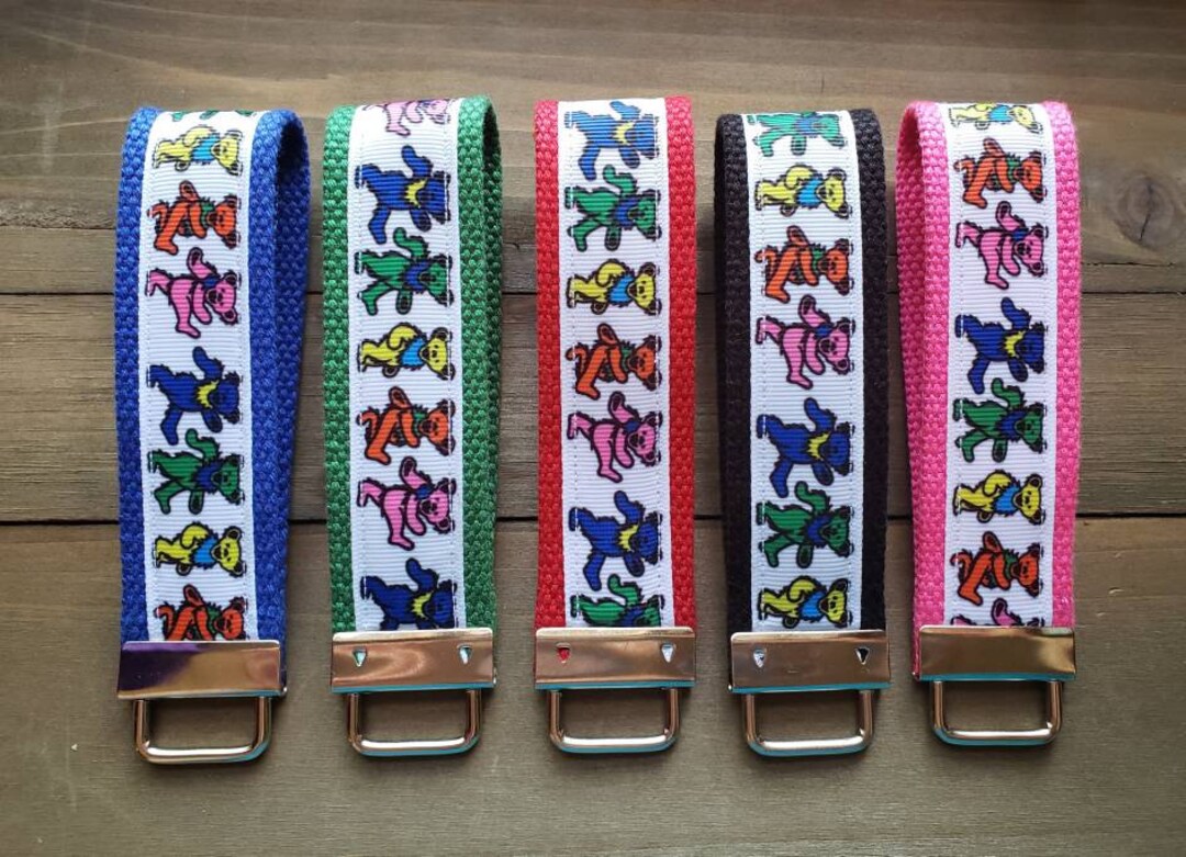 Dancing Bears Grateful Dead Keychain / Wristlet Keychain / Ribbon ...