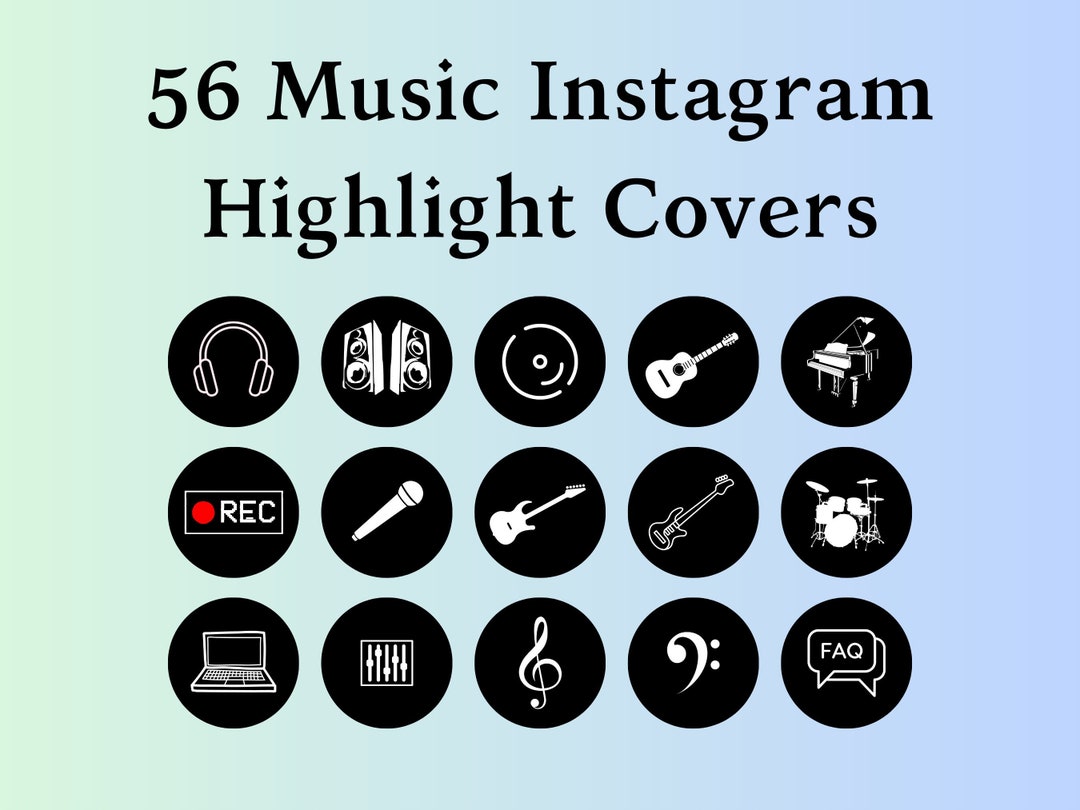 Music Instagram Highlight Covers | Musician Branding | Instant Download ...