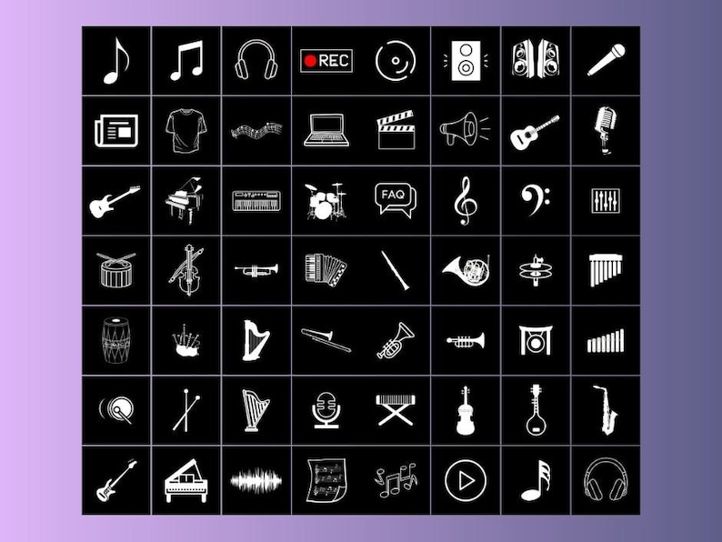 Music Instagram Highlight Covers | Musician Branding | Instant Download ...