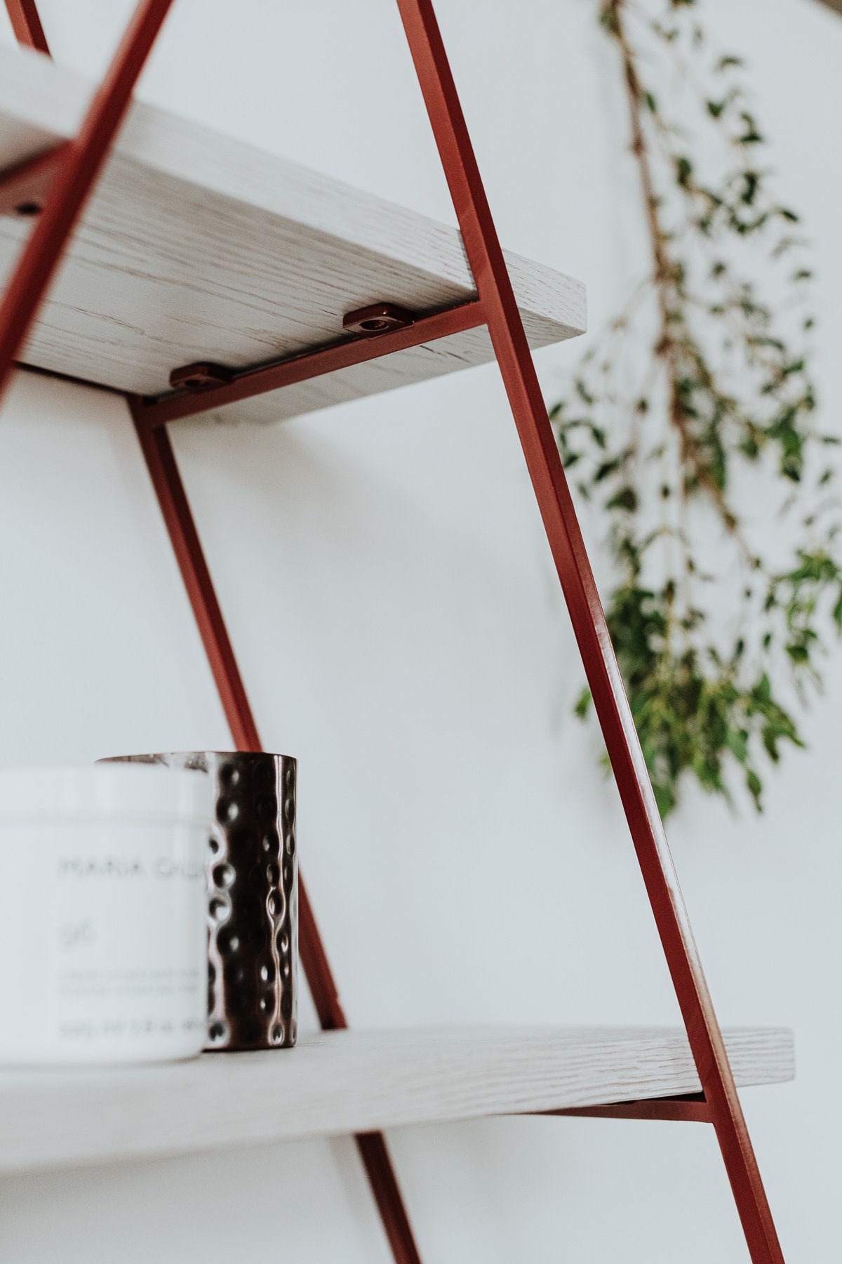 Wood Metal Wall Shelf Handmade Shelf From Solid Oak Wood | Etsy