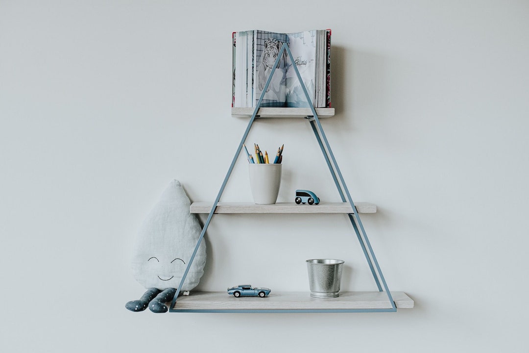 Geometric Wall Shelf, Wandregal, Triangle Shaped Shelf, Handmade From ...