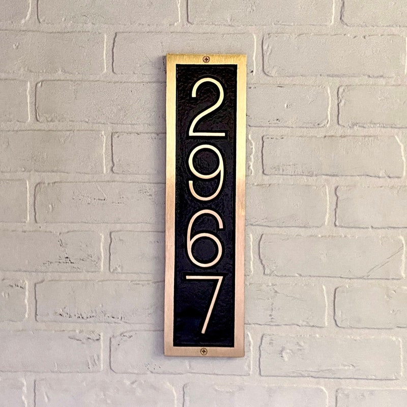 Vertical House Number Sign - Etsy