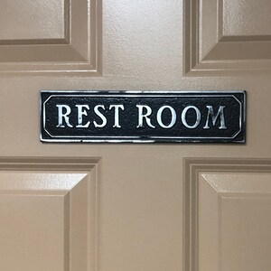 Restroom: Rustic Farmhouse Series, Aluminum Sign 9 5/8" X 3/16" X 2 3/8 ...