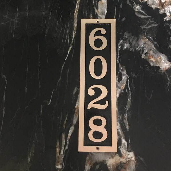 Vertical Address Plaque - Etsy
