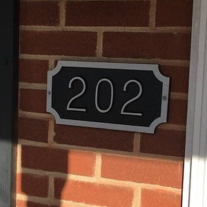 Custom House Number Sign: Traditional William, 11 3/4" X 6", Aluminum ...