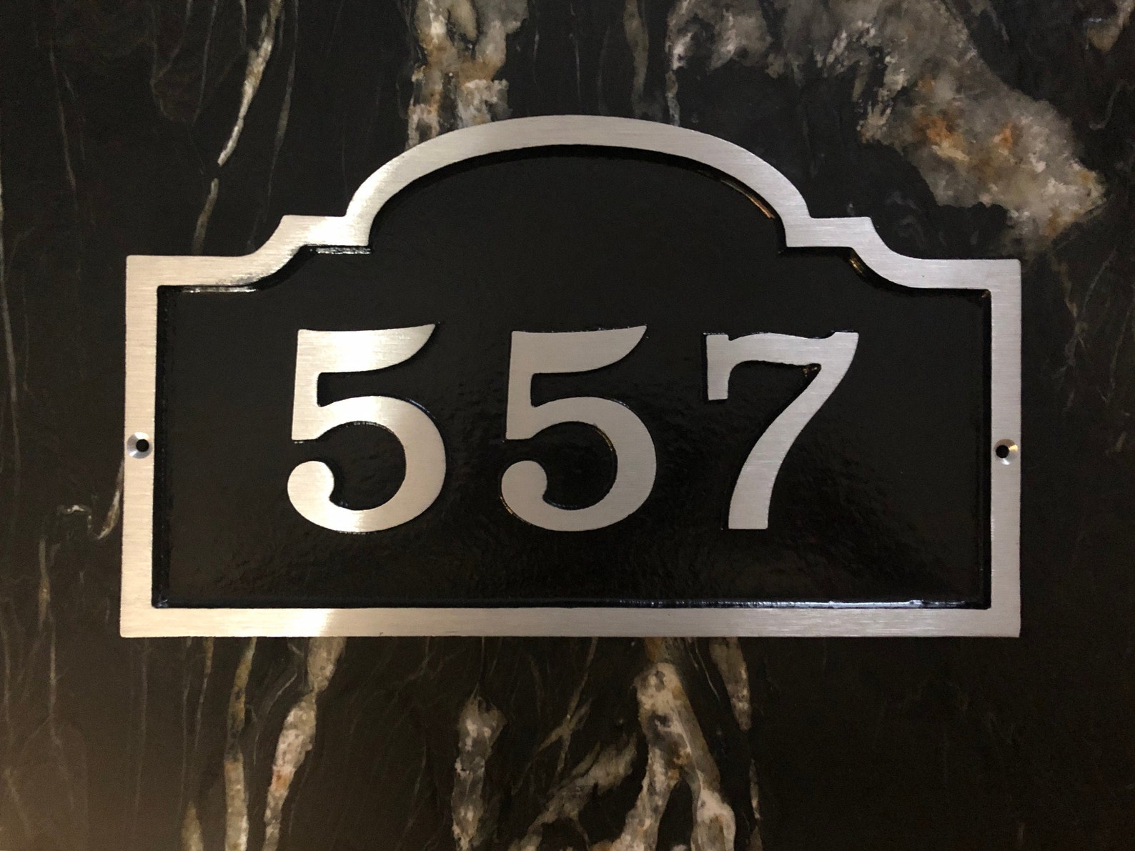 Custom Aluminum House Numbers: Horizontal Casa Palmer Solid - Etsy