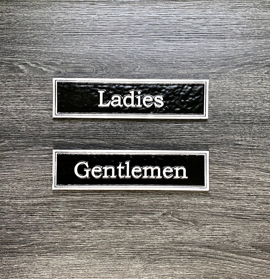 Ladies Restroom Door or Wall Sign, Contemporary Aluminum Sign 9 5/8" X ...
