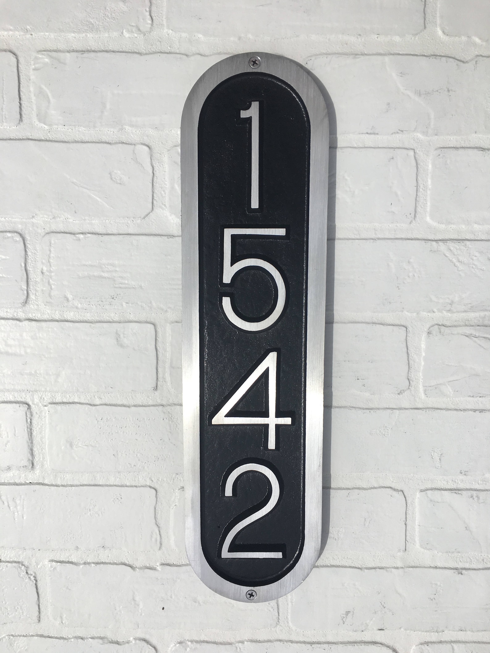 Custom House Numbers: Traditional Vertical Arch Aluminum - Etsy