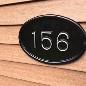 Custom House Numbers: Traditional Albert, 12 3/4" X 9", Oval Aluminum ...