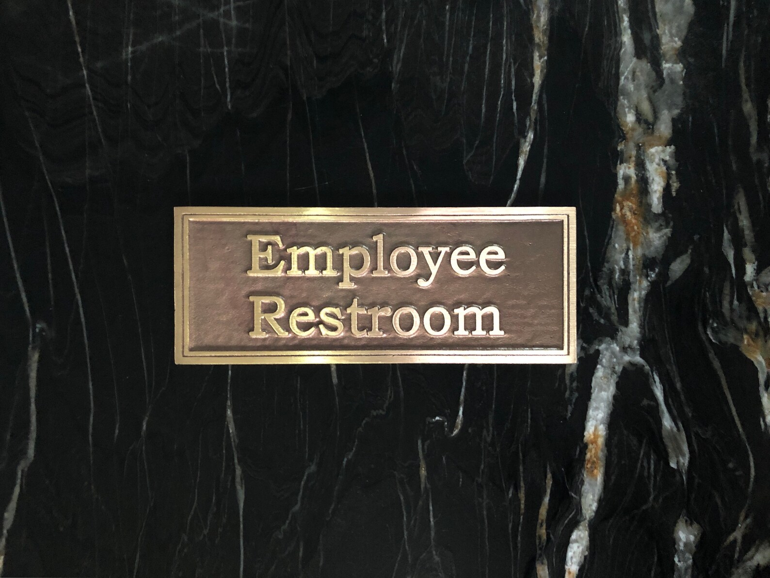 Employee Restroom: Door or Wall Sign Pure Brass Sign 10 - Etsy