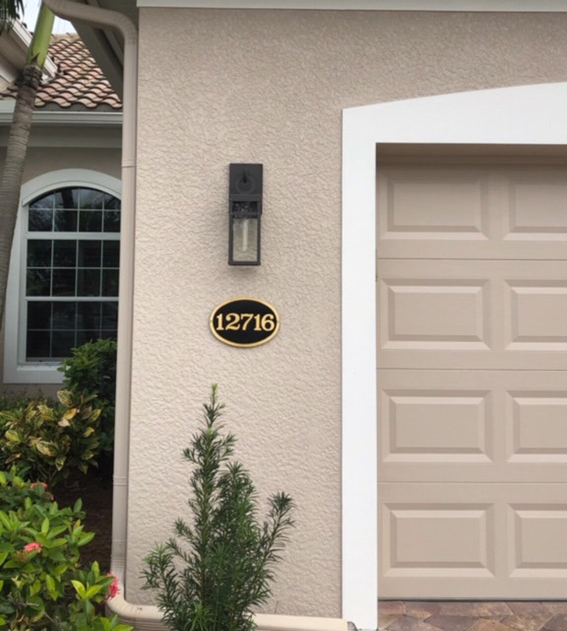 Custom House Number Sign: Traditional Horizontal Large Brass | Etsy