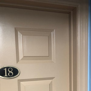 Address Door Number Plaque: Small Brass Oval House Sign, 5" X 3", Bold ...
