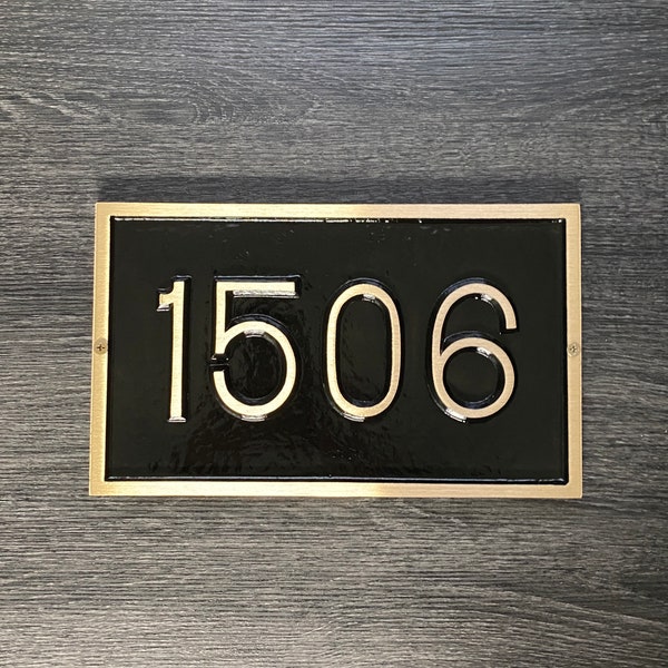 Small Brass Address Numbers - Etsy