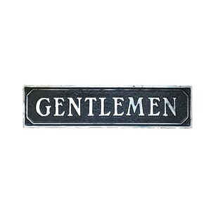Gentlemen: Restroom Door Sign, Rustic Farmhouse Collection Aluminum ...