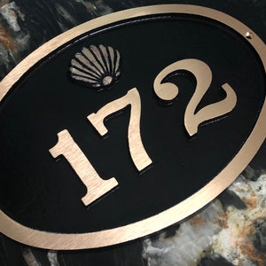 White Sands Seashell Custom House Numbers 12 3/8" X 9" - Etsy