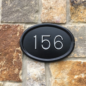 Custom House Numbers: Traditional Albert, 12 3/4" X 9", Oval Aluminum ...