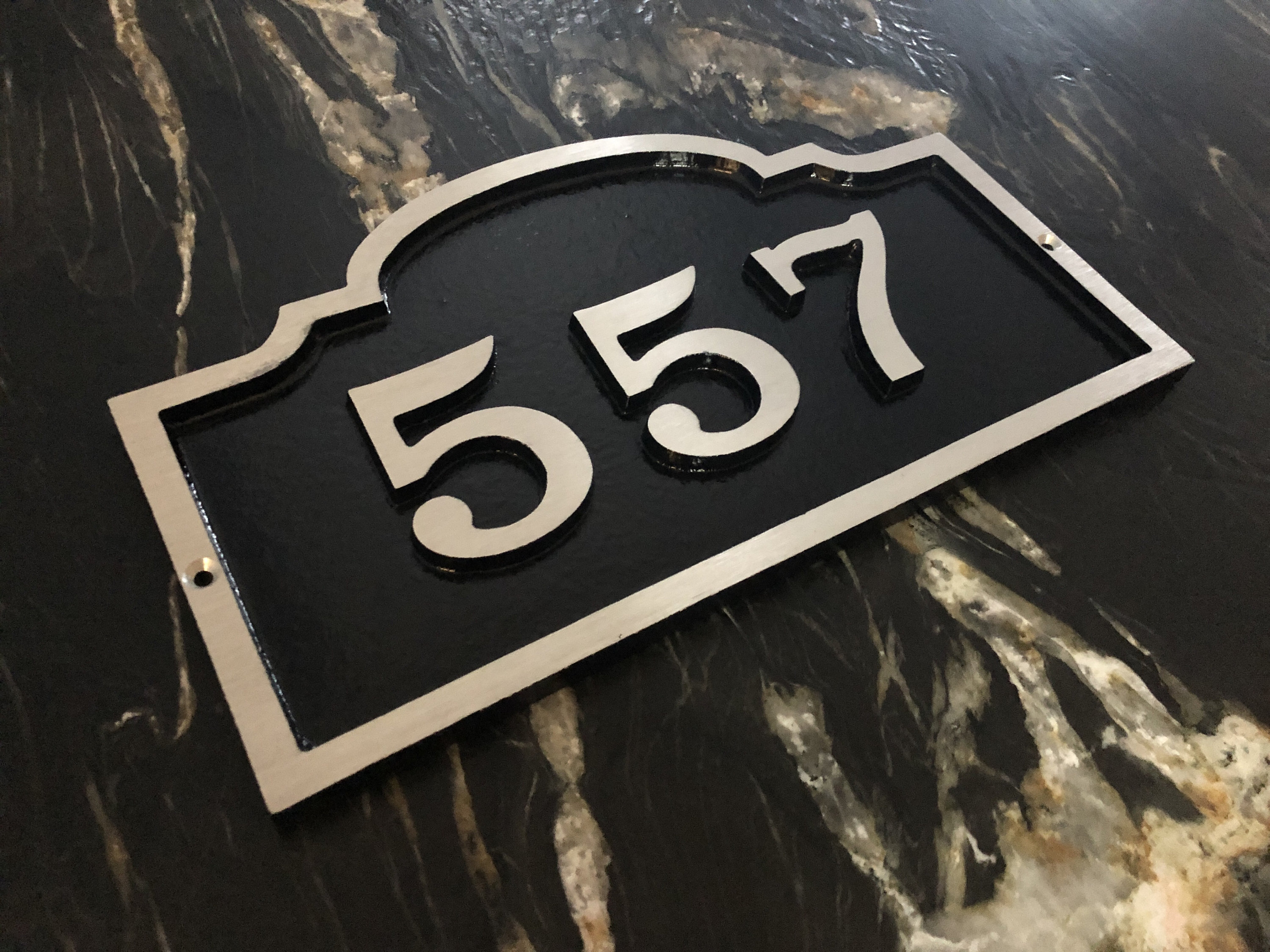 Custom Aluminum House Numbers: Horizontal Casa Palmer Solid - Etsy