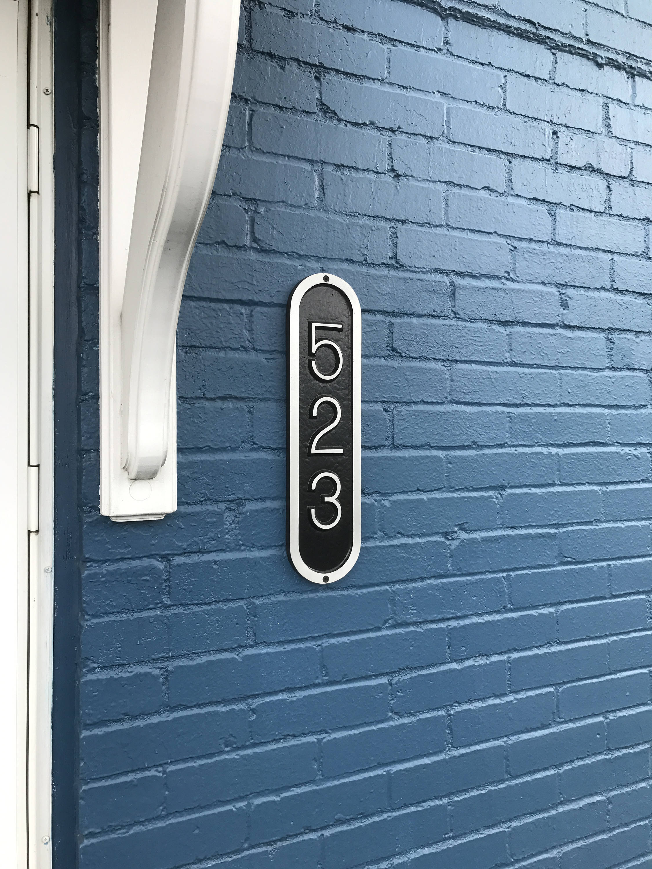 Custom House Numbers: Traditional Vertical Arch Aluminum Address Plaque ...