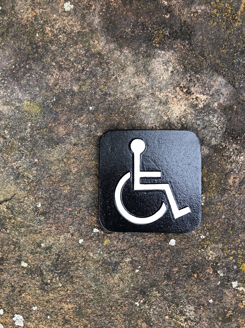Handicap Commercial Sign: Aluminum Antiqued Sign 3 X | Etsy