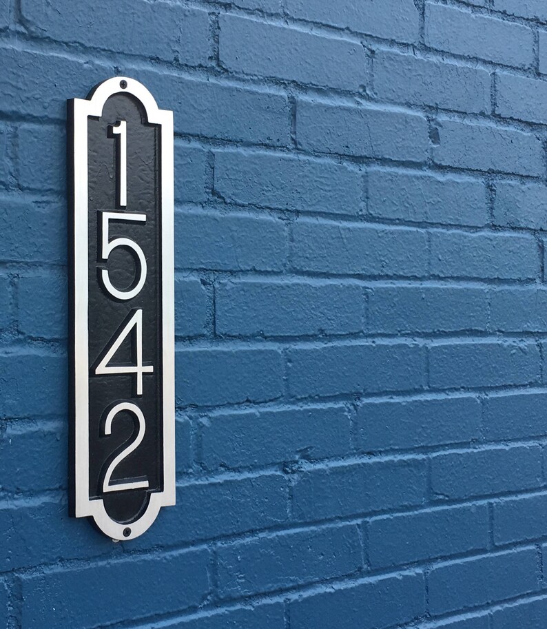 Traditional Aluminum Personalized House Numbers: Vertical - Etsy
