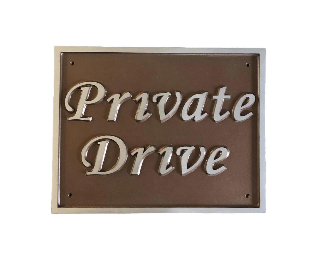 Private Drive Sign Rust-free Solid Aluminum, 19" X 15" Outdoor Property ...