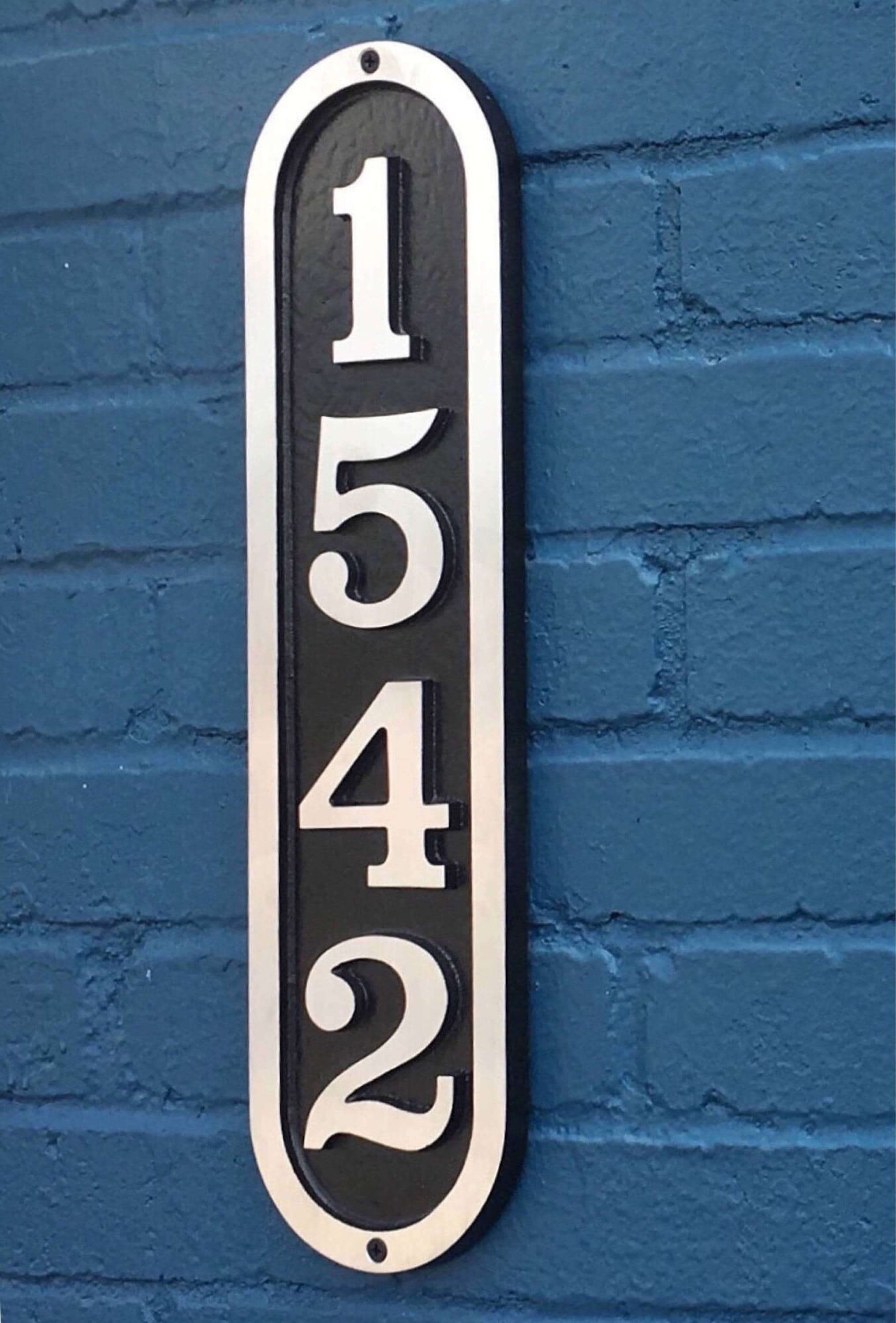 Custom House Number Sign:traditional Vertical Aluminum Arch | Etsy