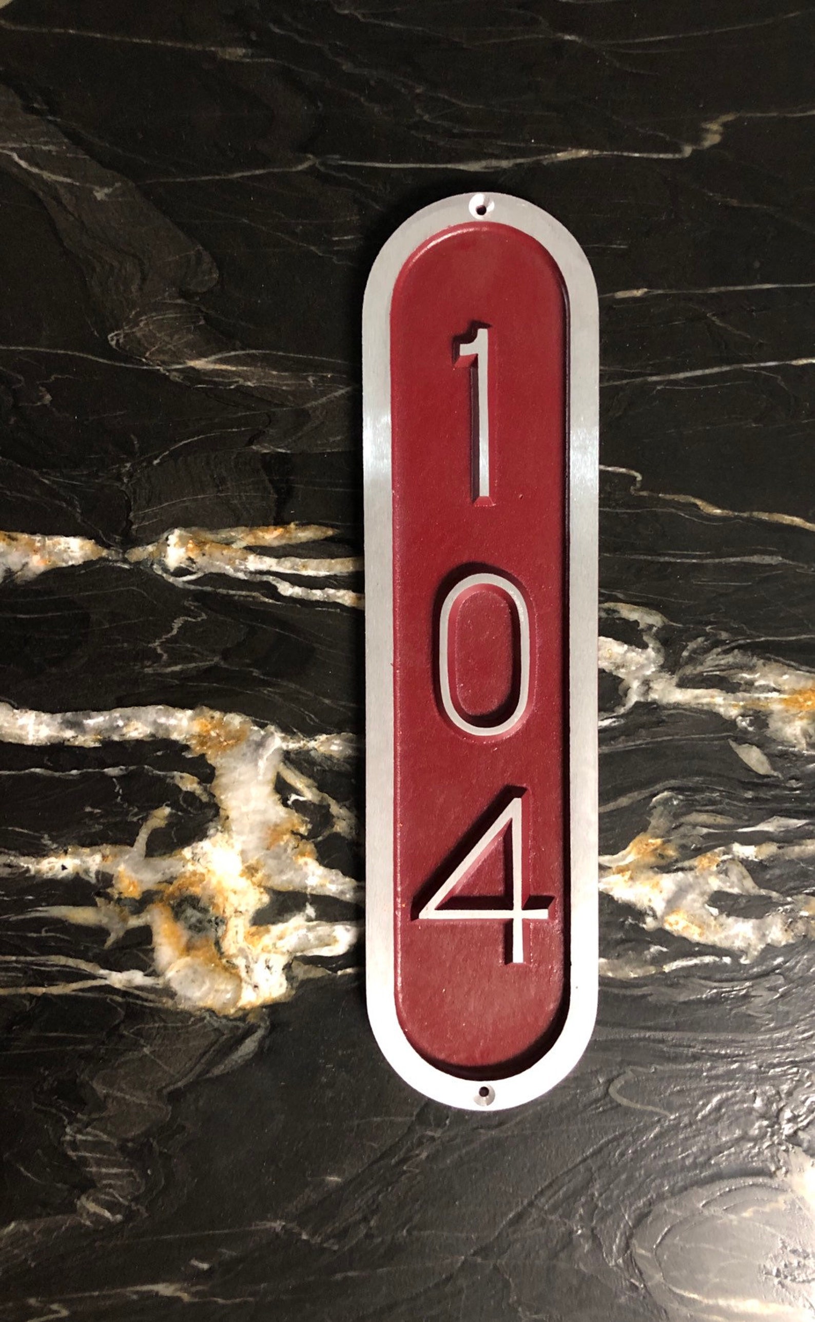 Custom House Numbers: Traditional Vertical Arch Aluminum - Etsy