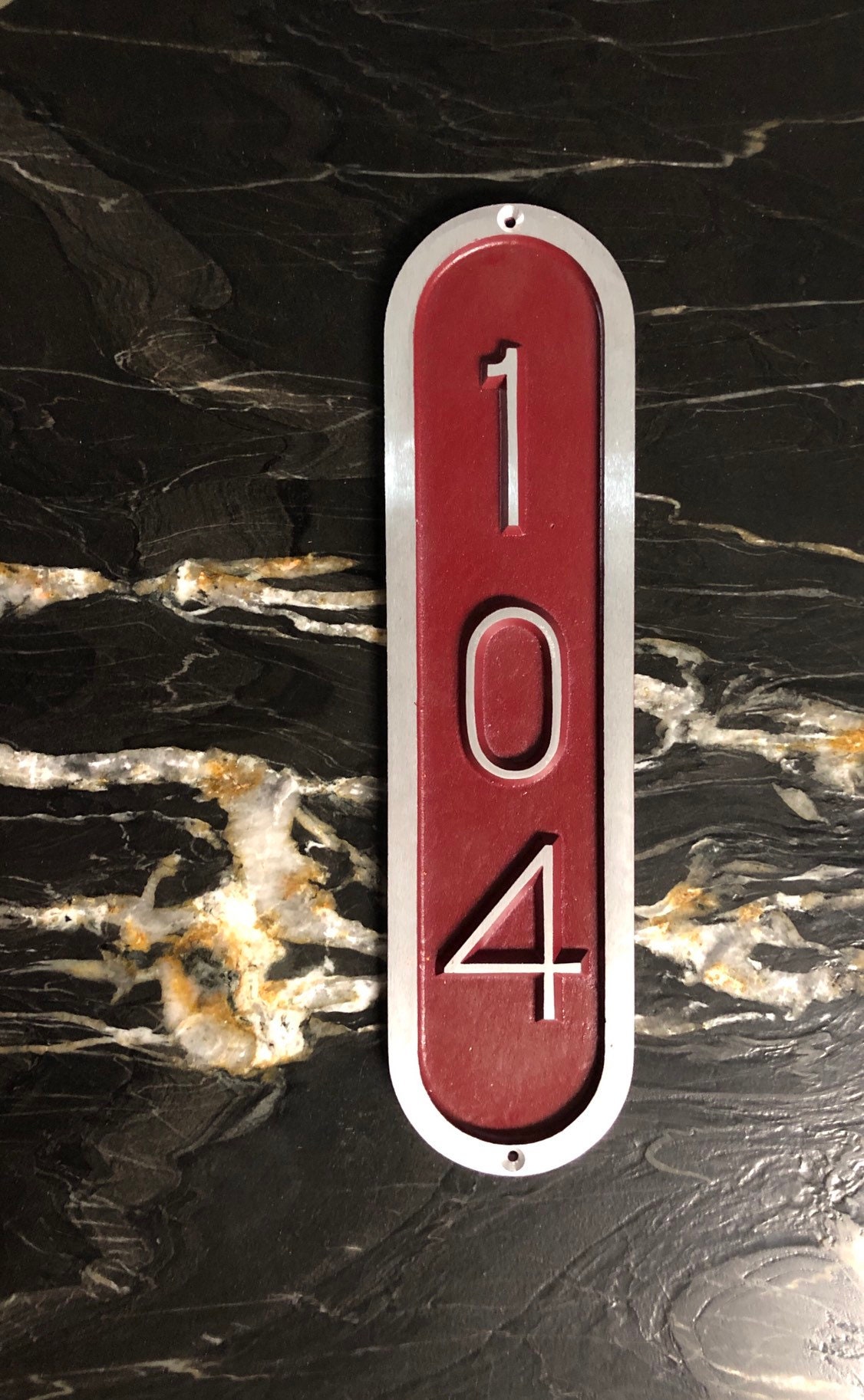 Custom House Numbers: Traditional Vertical Arch Aluminum | Etsy