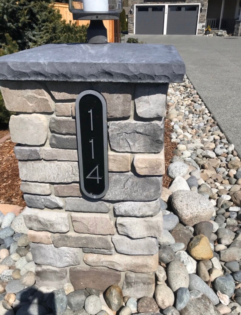 Custom House Numbers: Traditional Vertical Arch Aluminum | Etsy