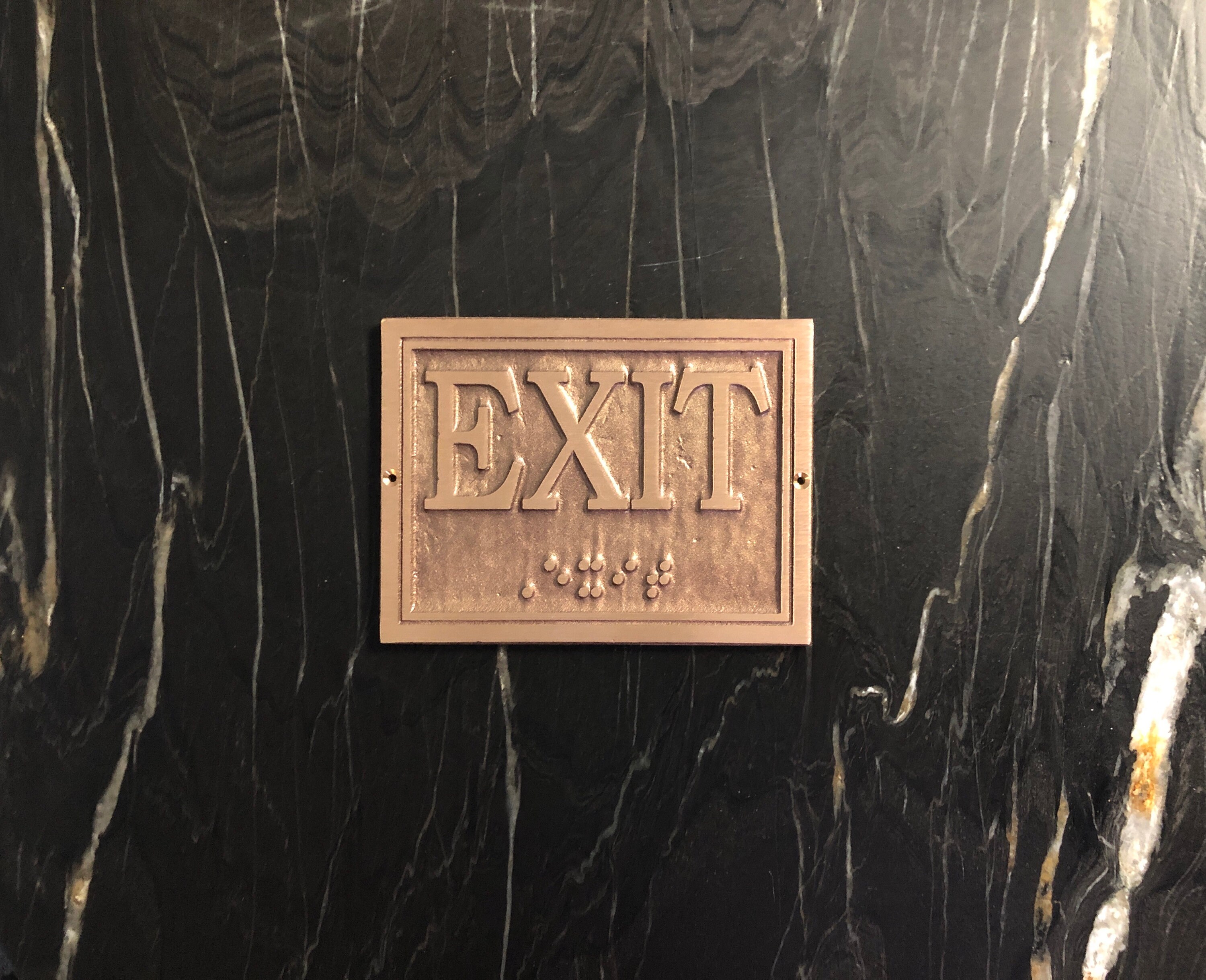 Exit: Door or Wall Sign Contemporary Series Brass Sign With - Etsy