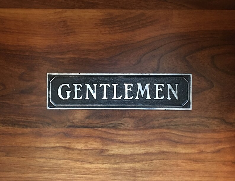 Gentlemen: Restroom Door Sign Rustic Farmhouse Collection - Etsy