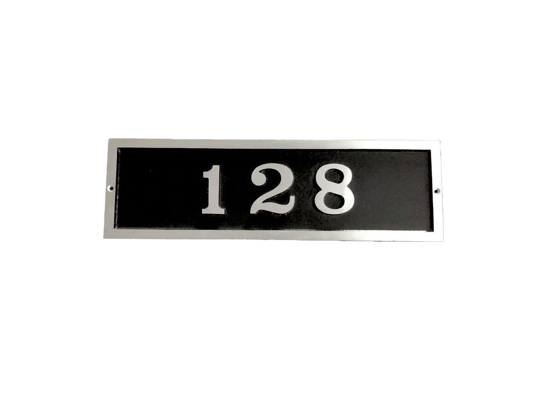 Custom Horizontal Solid Aluminum House Numbers: Large Rectangle House ...