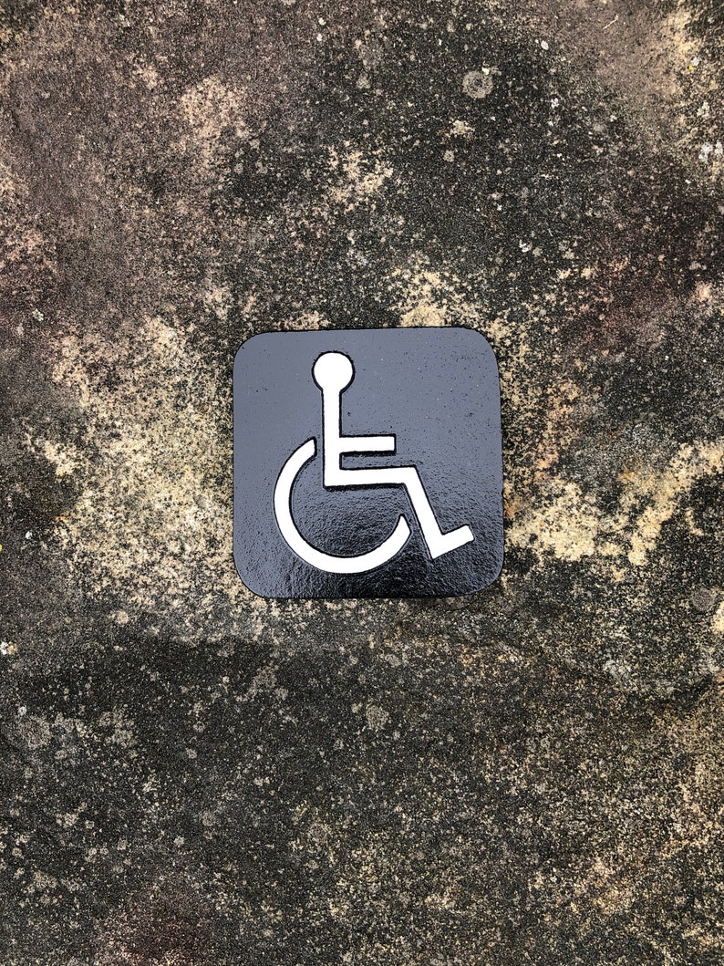 Handicap Commercial Sign: Aluminum Antiqued Sign 3 X | Etsy