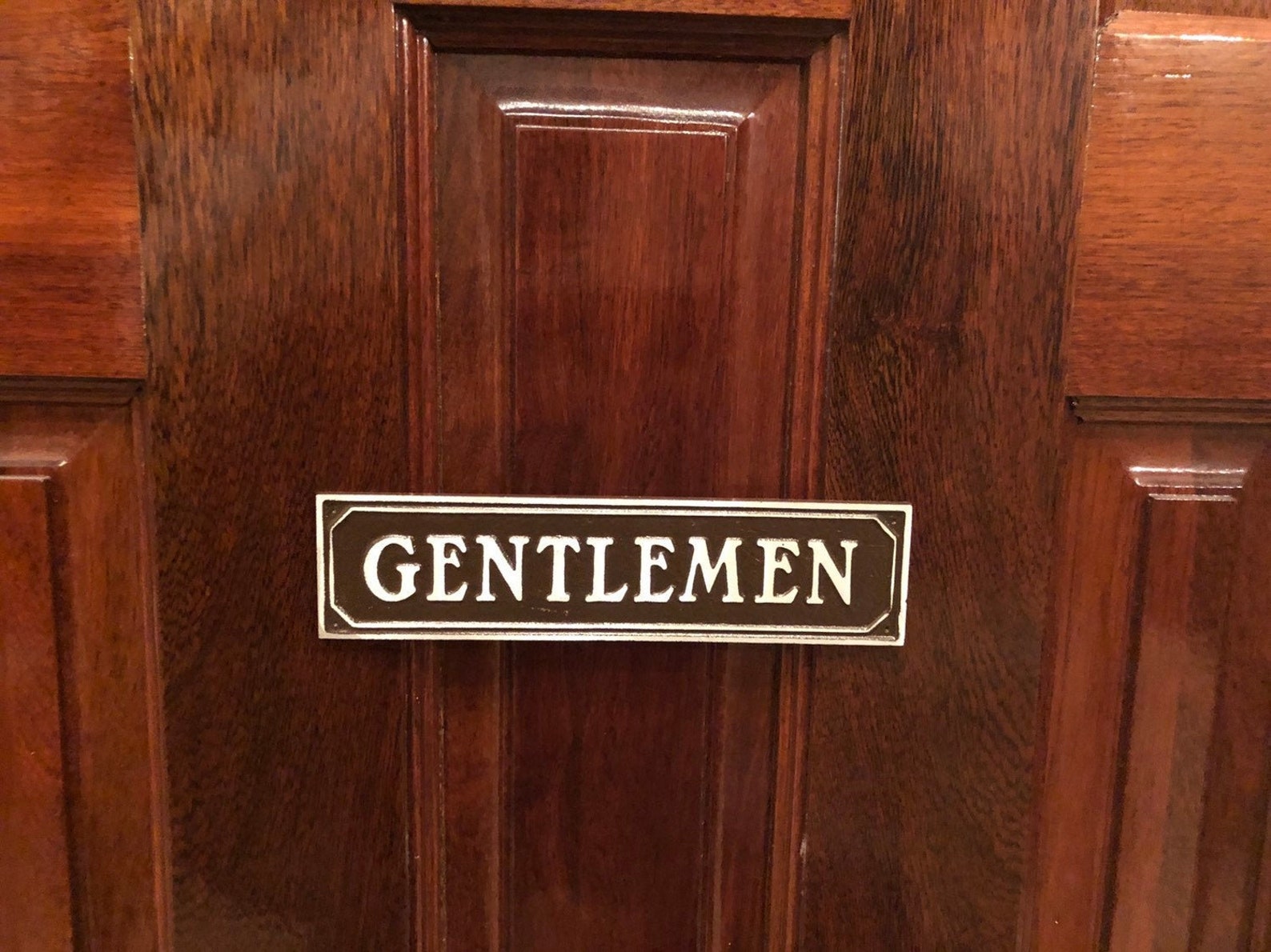 Gentlemen: Public Door Sign, Rustic Farmhouse Series Polished Aluminum ...