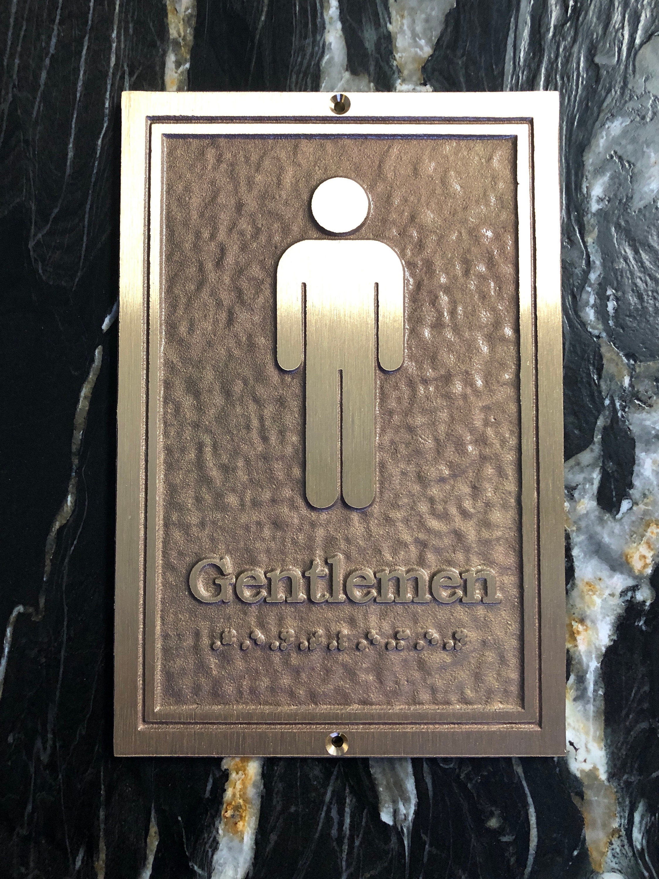 Ladies and Gentlemen Restroom Sign Set: Door or Wall Sign - Etsy