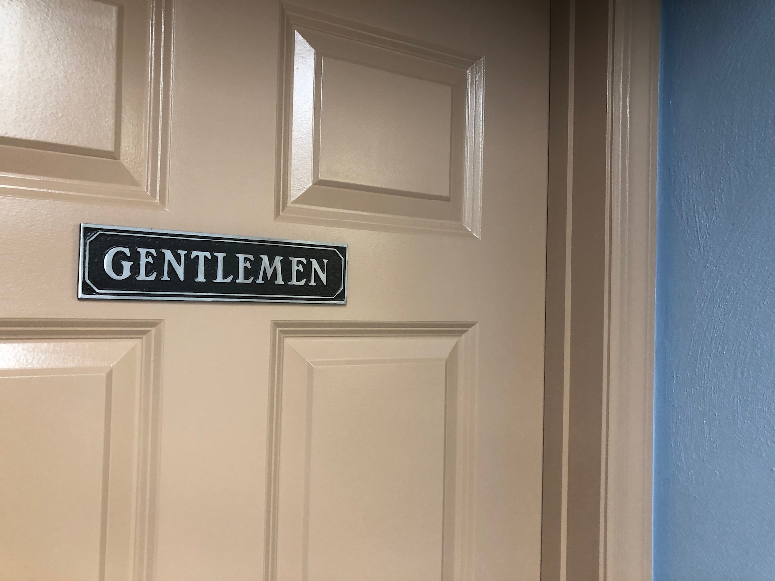 Gentlemen: Public Door Sign, Rustic Farmhouse Series Polished Aluminum ...