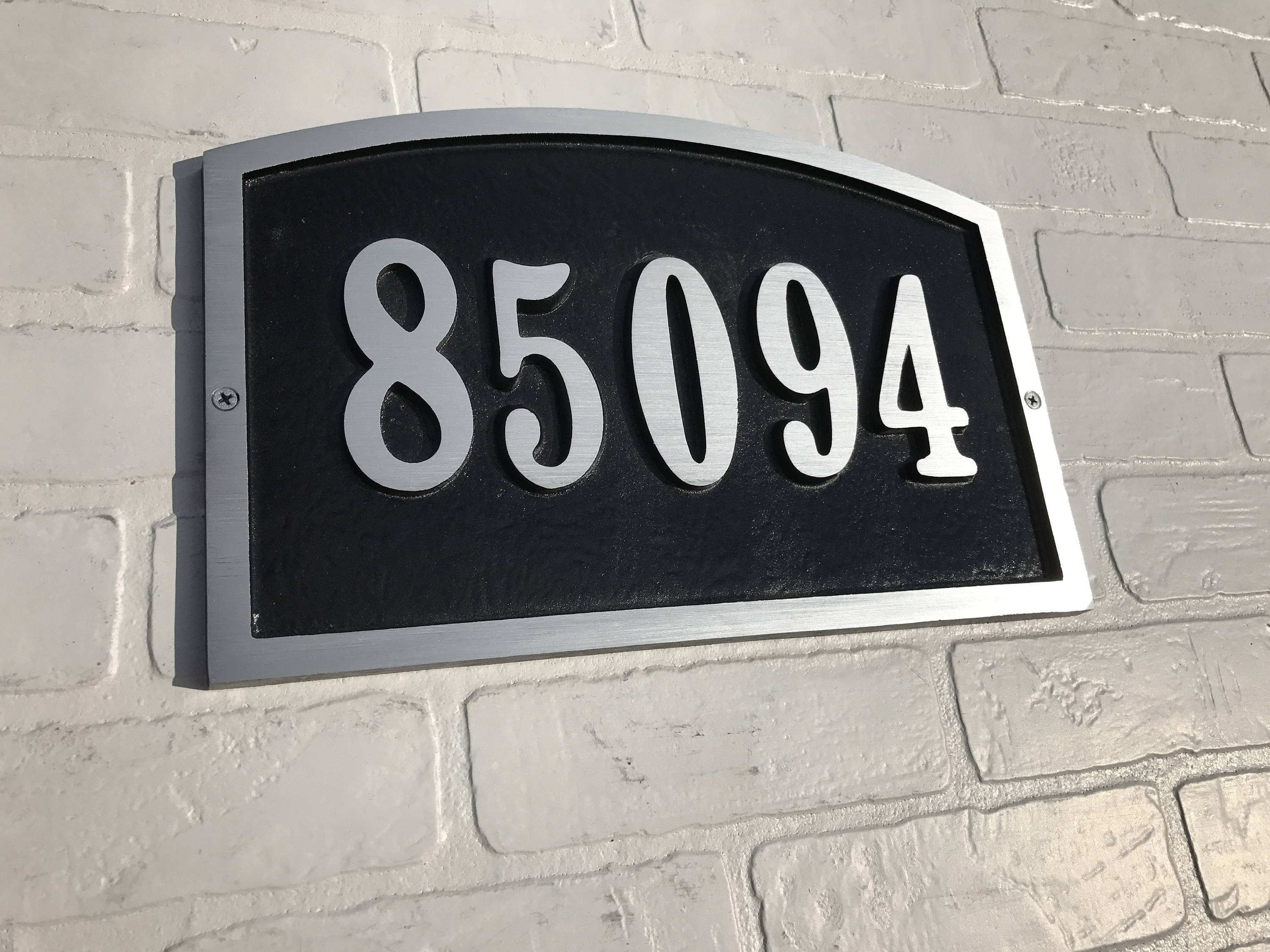 Custom House Numbers: Large Aluminum Arch Horizontal House | Etsy