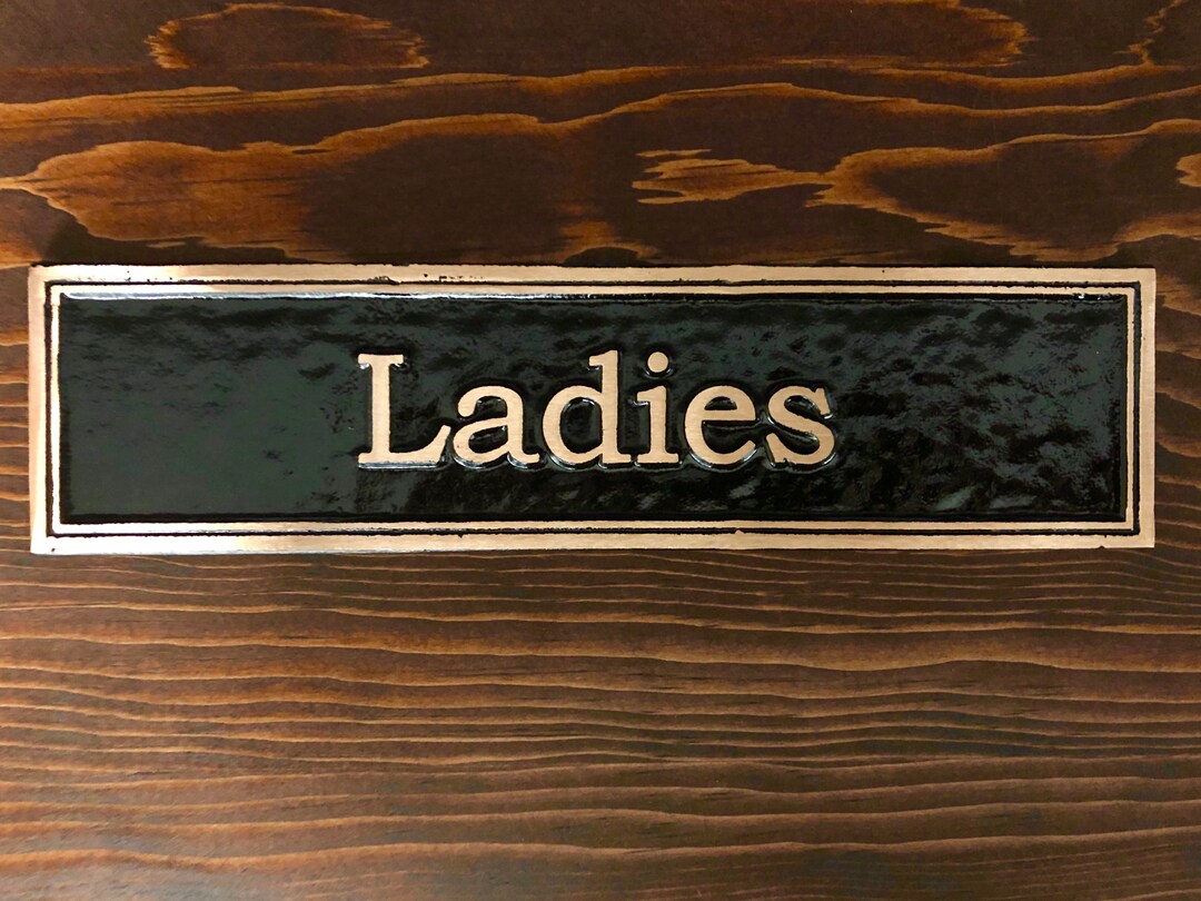 Ladies: Door or Wall Sign Contemporary Series Pure Brass - Etsy
