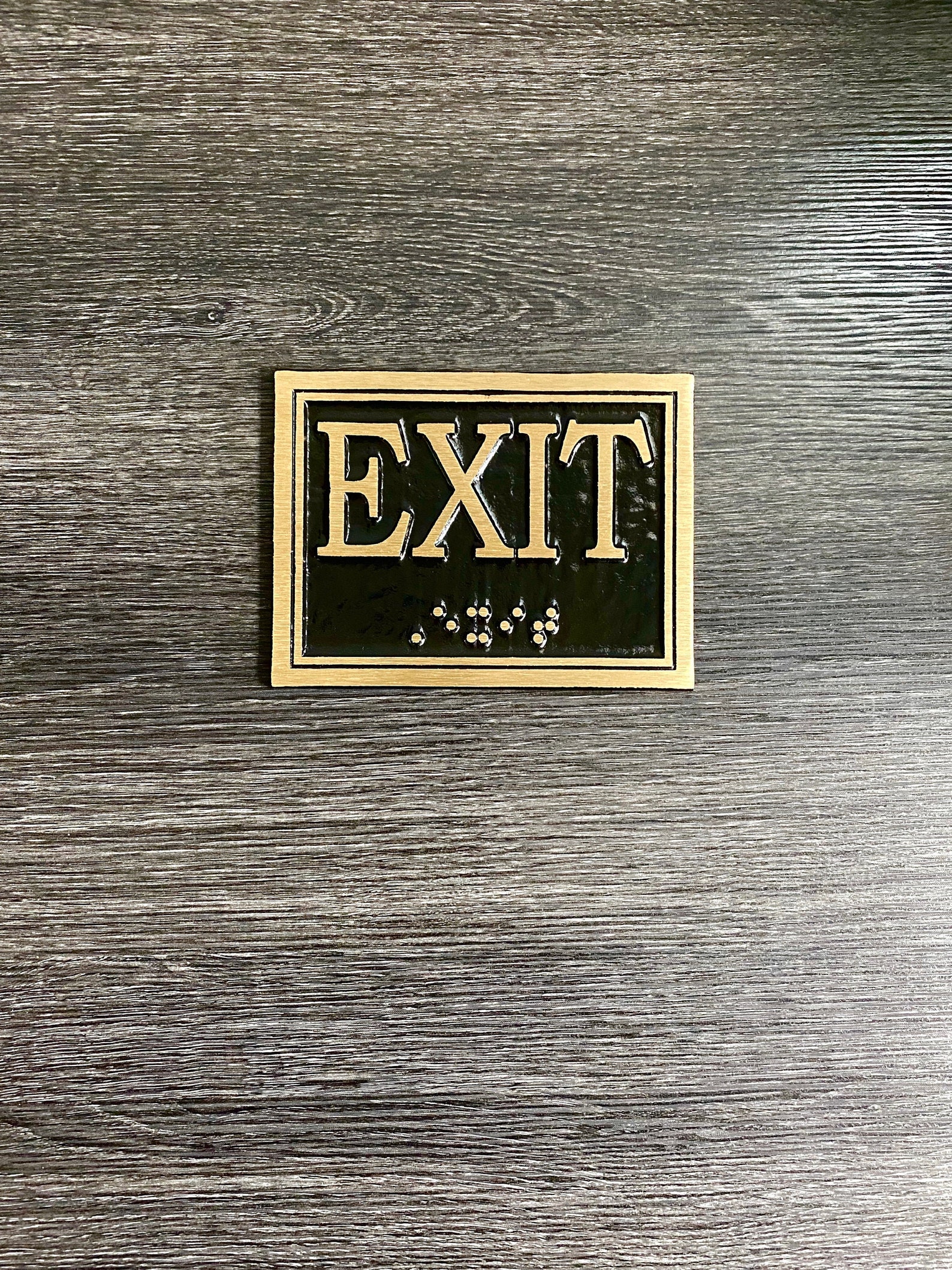 Exit: Door or Wall Sign Contemporary Series Brass Sign With - Etsy