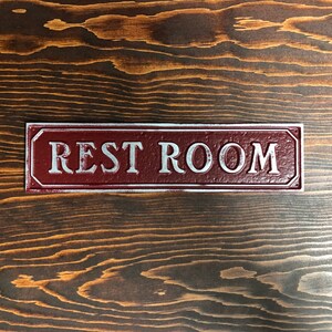 Restroom: Rustic Farmhouse Series, Aluminum Sign 9 5/8" X 3/16" X 2 3/8 ...