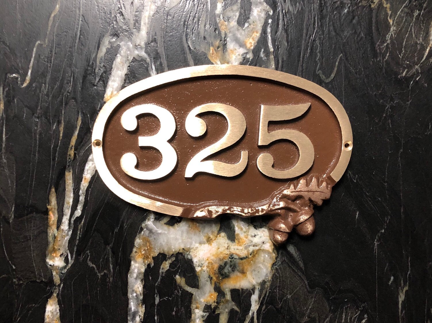 Custom House Number Signcustom Brass Address Plaque: Sawtooth | Etsy